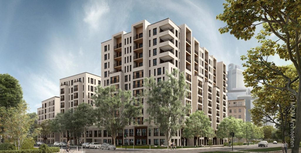 Westend Ensemble in Frankfurt - Hochhaus im Bau - Neubau-Wohnungen